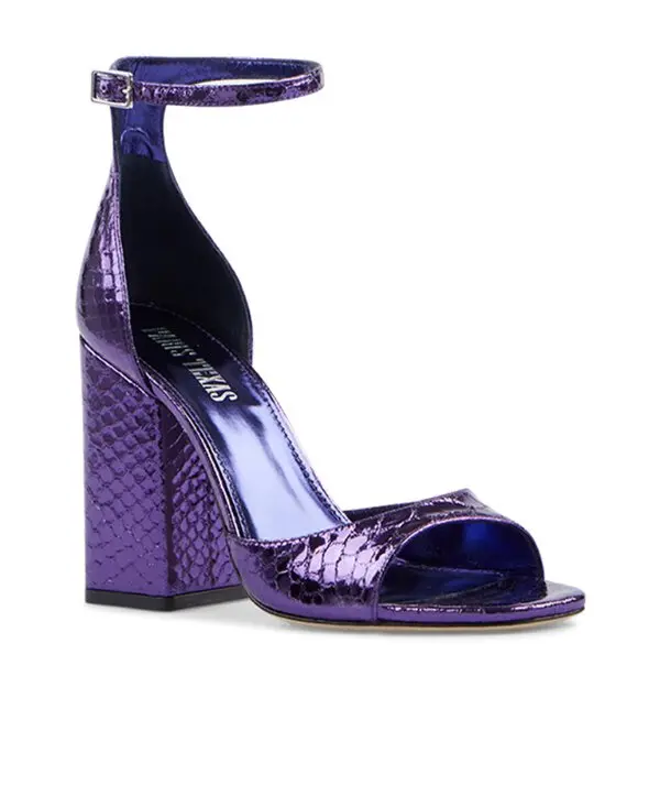 Paris Texas Fiona 100mm Metallic-finish Sandals