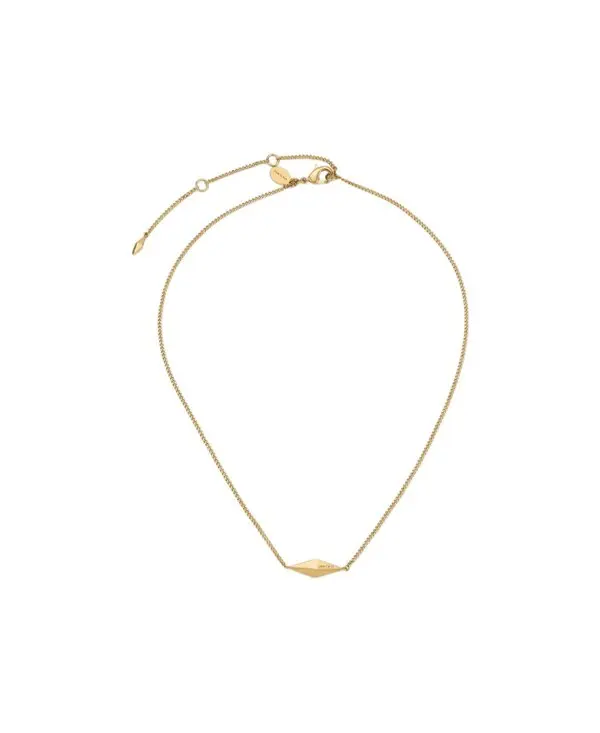 JIMMY CHOO Diamond Fine Chain Series Thin Chain Necklace - Yellow