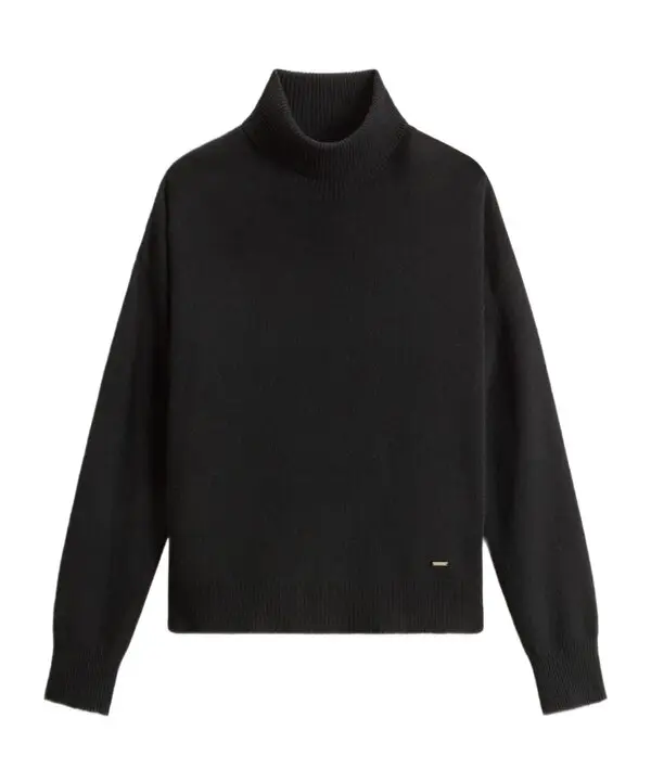 Woolrich Long Sleeve High Neck Jumper - Black