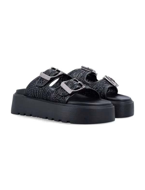 Casadei Platform Slides With Buckle Detail