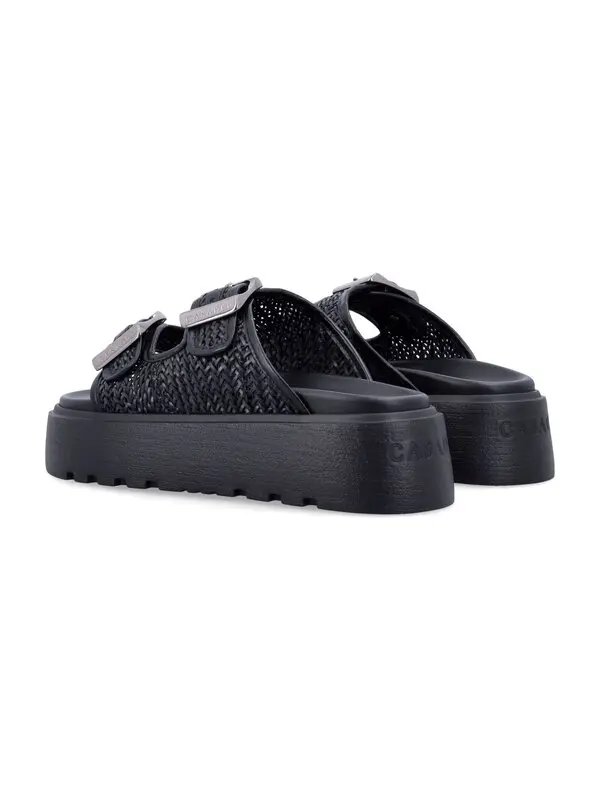 Casadei Platform Slides With Buckle Detail