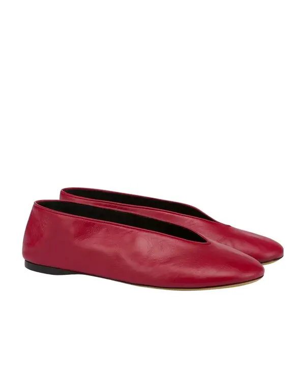 Moschino Leather Ballerina Shoes