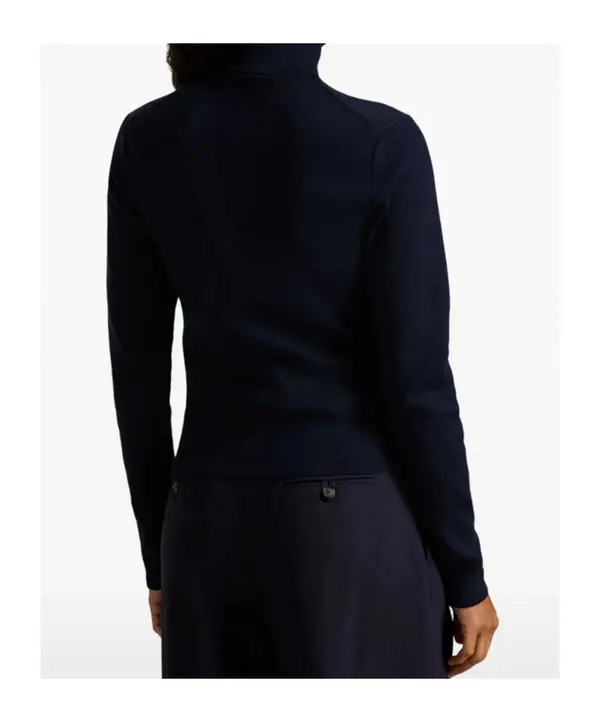 Polo Ralph Lauren Cropped Roll Neck Sweater With Embroidered Logo