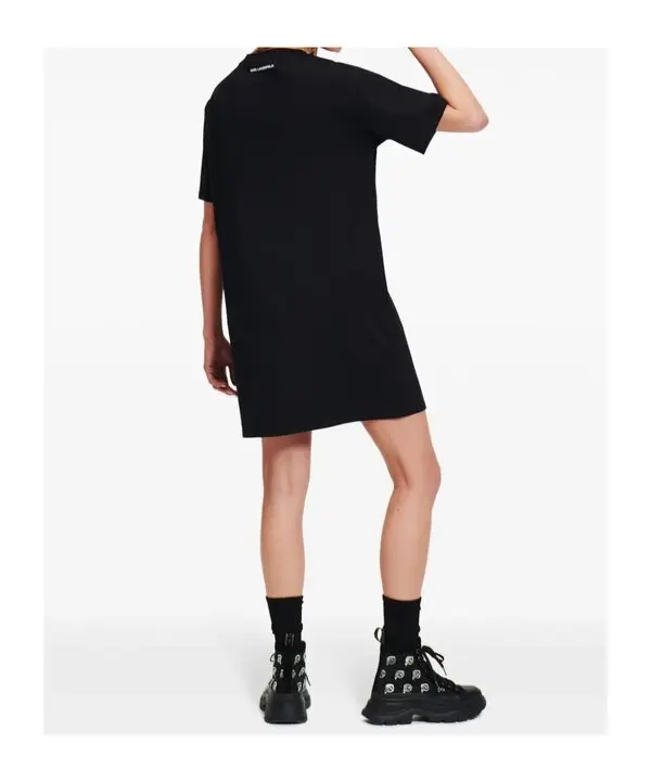 Karl Lagerfeld Mini Ikonik 2.0 Patch T-shirt Dress