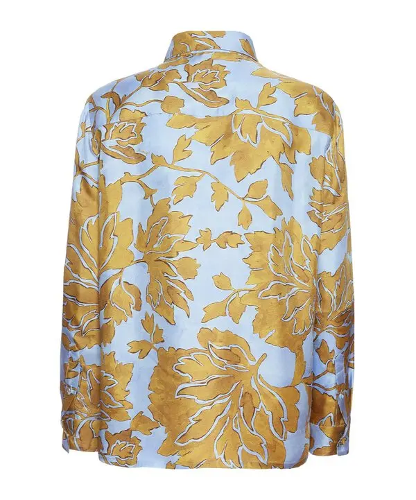 La DoubleJ Floral-print Silk Shirt