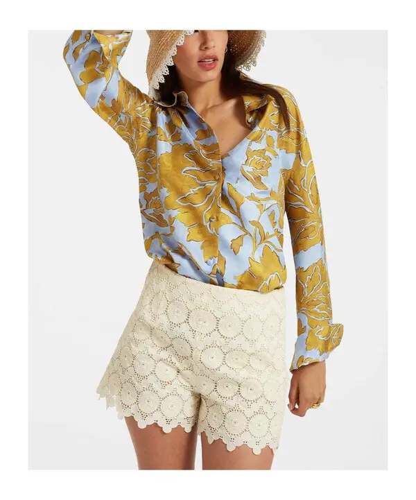 La DoubleJ Floral-print Silk Shirt