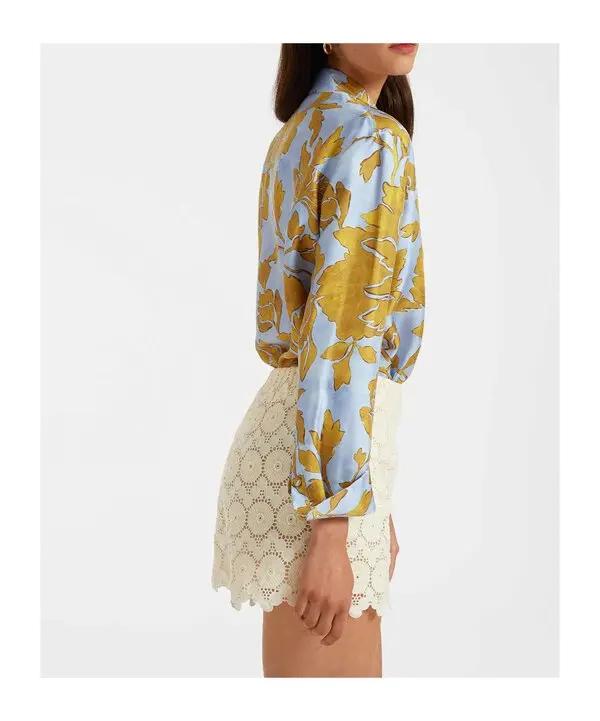 La DoubleJ Floral-print Silk Shirt
