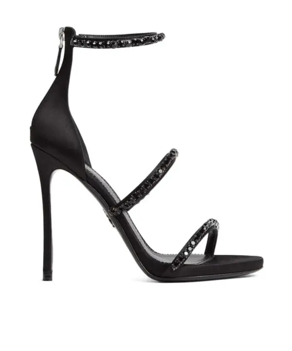 Dsquared2 Strap Strass Sandals - Black