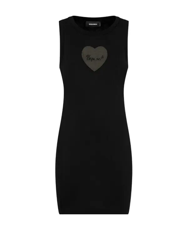 Dsquared2 Heart-shaped Cut-out Detailed Mini Dress