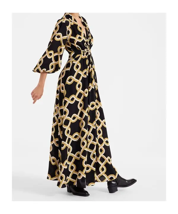 La DoubleJ Long Camerino Dress With Ruffled Embellishments