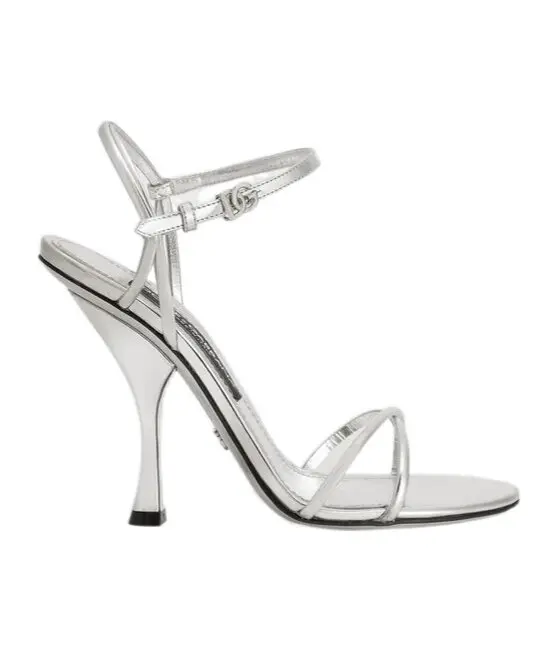 Dolce & Gabbana 105mm Keira 2.0 Sandals - Silver