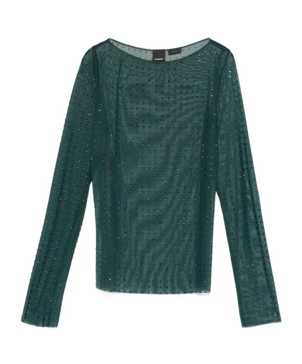 Pinko Embellished Light Tulle Jumper - Green
