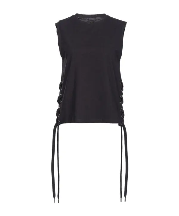 Pinko Sleeveless Cotton Top - Black