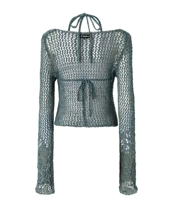 Pinko Halterneck Triangle-cup Knitted Top