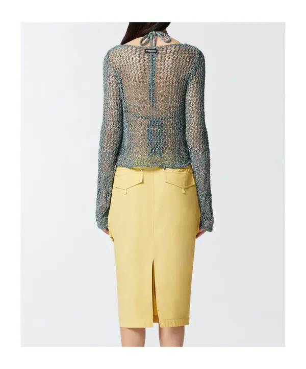 Pinko Halterneck Triangle-cup Knitted Top