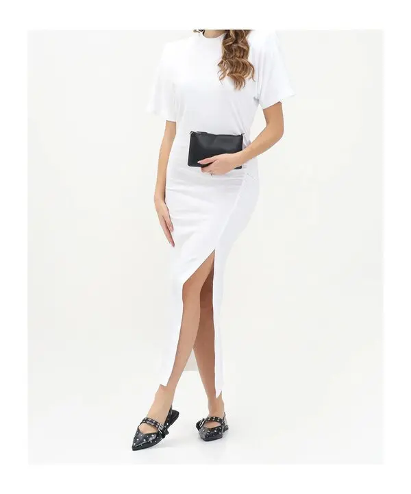 Pinko Shoulder-padded Side-split Maxi Dress