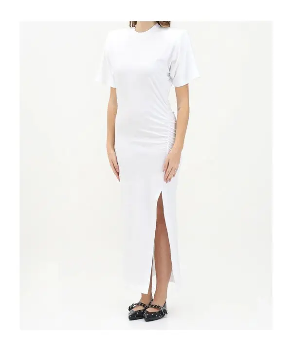 Pinko Shoulder-padded Side-split Maxi Dress