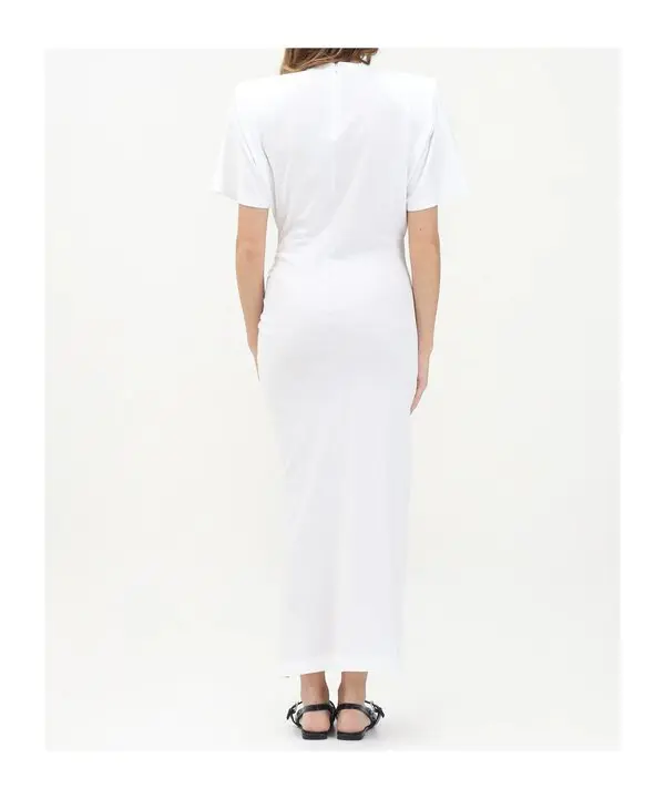Pinko Shoulder-padded Side-split Maxi Dress