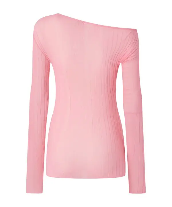 Pinko Ribbed Off-shoulder Top