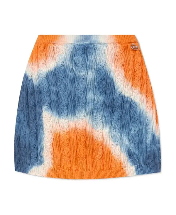 DIESEL® Tie-dye Cable Knit Mini Skirt - Blue