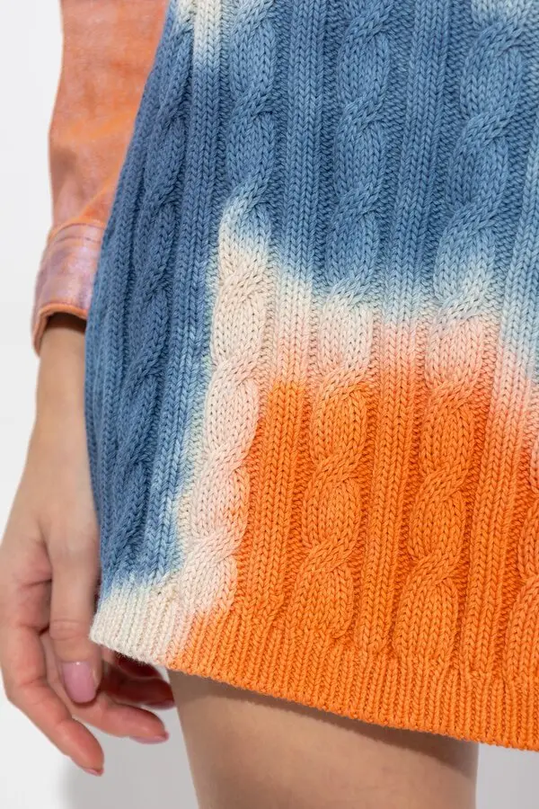 DIESEL® Tie-dye Cable Knit Mini Skirt