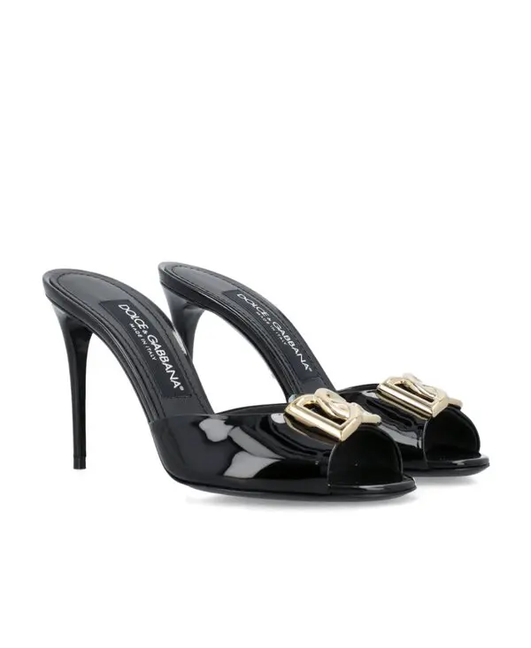 Dolce & Gabbana Dolce Gabbana Logo Plaque Patent Mules