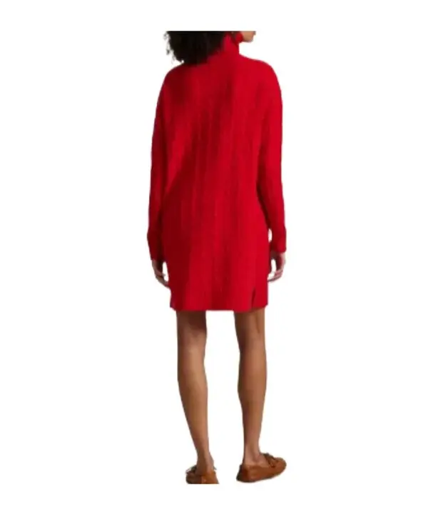 Polo Ralph Lauren Cable-knit Roll-neck Mini Dress