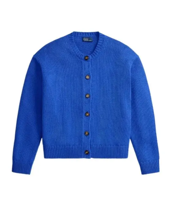 Polo Ralph Lauren Round Neck Button-up Cardigan - Blue