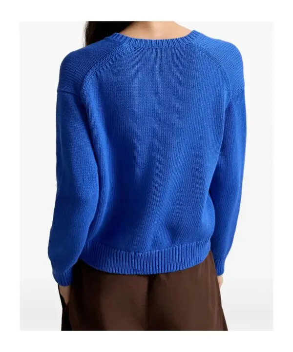 Polo Ralph Lauren Round Neck Button-up Cardigan - Blue