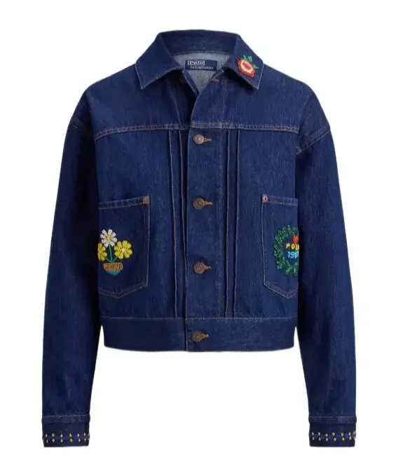 Polo Ralph Lauren Bead-embellished Denim Jacket - Blue