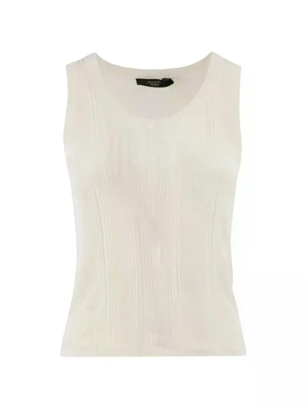 Max Mara Cose Ribbed-knit Sleeveless Top - Neutrals