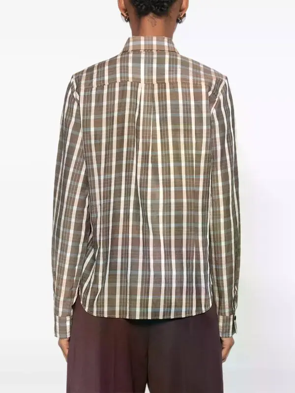FORTE_FORTE Ruffled Check Shirt