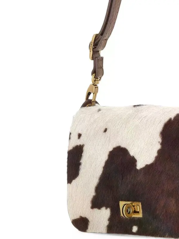VISONA` Cow-print Leather Shoulder Bag