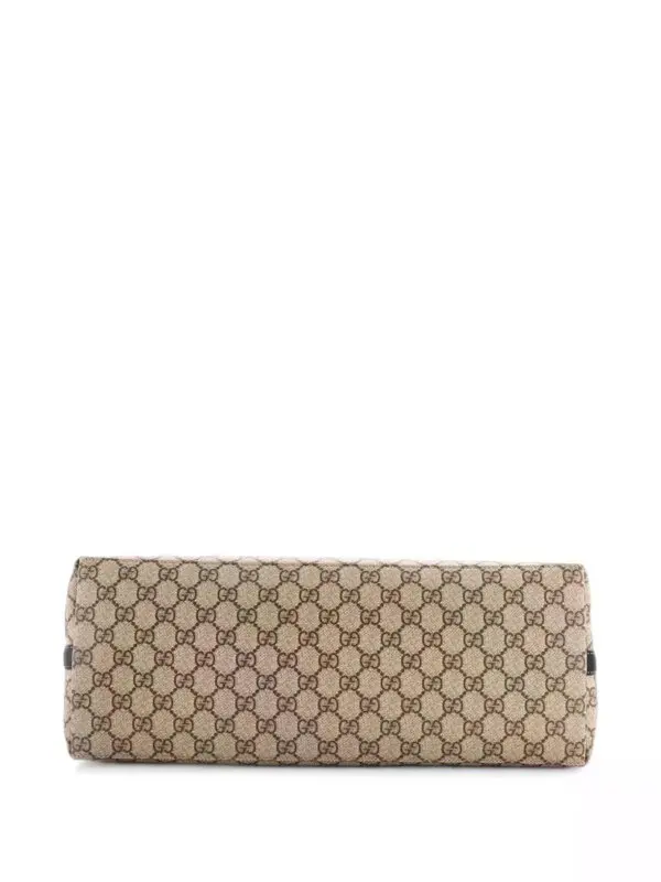 Gucci Emblem Gg Coated Canvas Large Tote Bag
