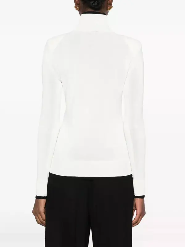 TOTEME Ribbed Knit Turtleneck Sweater - Neutrals