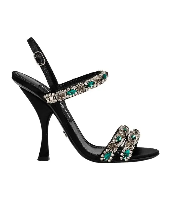 Dolce & Gabbana Crystal-embellished Sandals - Black