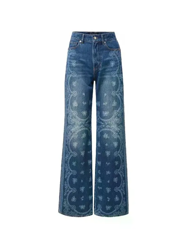 Veronica Beard Taylor Laser-print Jeans
