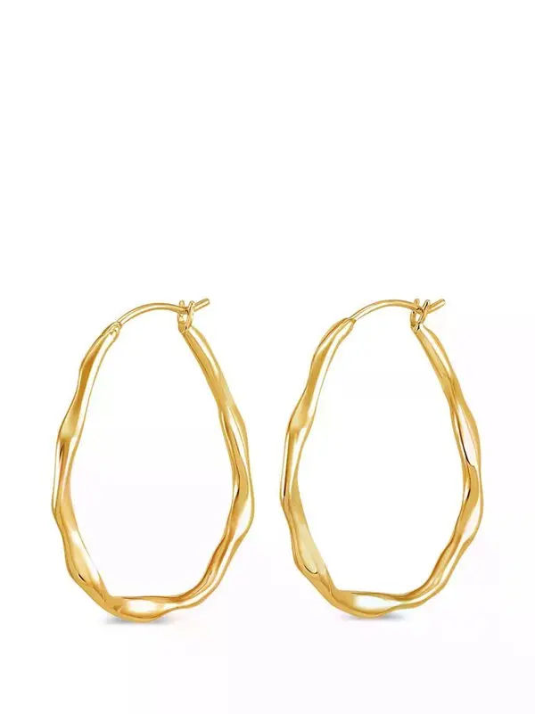 DOWER & HALL Oval Waterfall Earrings - Gold