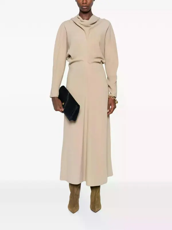 TOTEME Scarf-neck Draped Maxi Dress