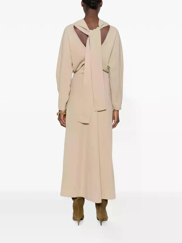 TOTEME Scarf-neck Draped Maxi Dress