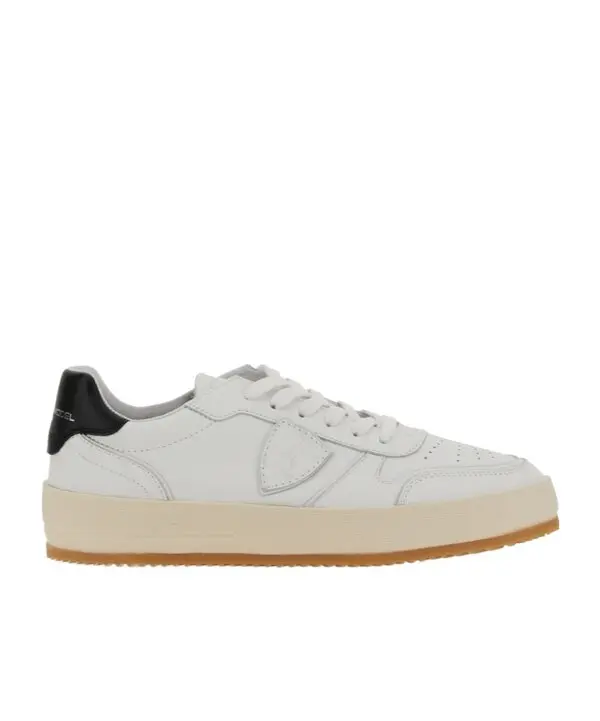 Philippe Model Low Top Sneakers With Perforated Details And Logo