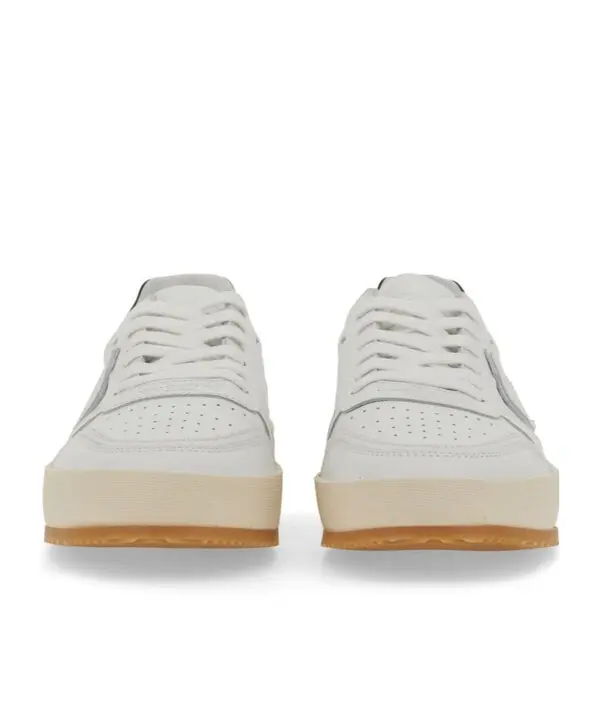 Philippe Model Low Top Sneakers With Perforated Details And Logo