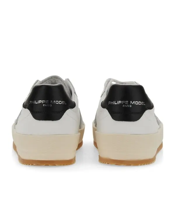 Philippe Model Low Top Sneakers With Perforated Details And Logo