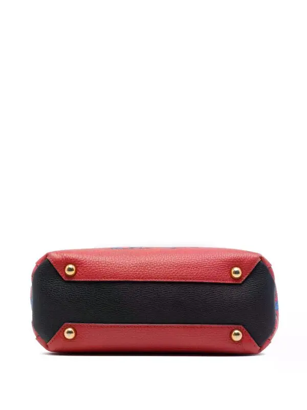 Burberry Small Graffiti Print Grainy Calfskin Banner Satchel