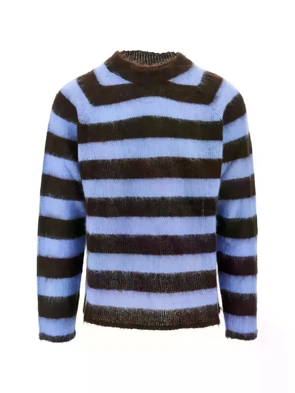 Emporio Armani Striped Mohair-blend Sweater