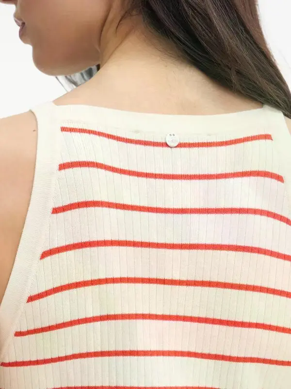 MOS MOSH Mmimanja Caliz Striped Ribbed-knit Top