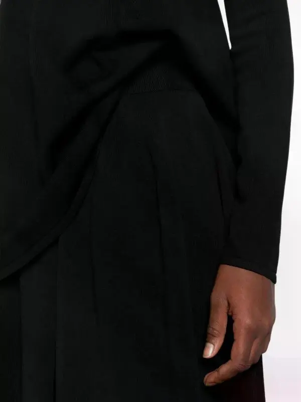 TOTEME Ribbed-waist Pleated Midi Skirt