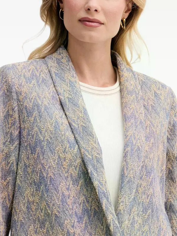MOS MOSH Mmwren Eve Chevron-pattern Shawl-collar Blazer