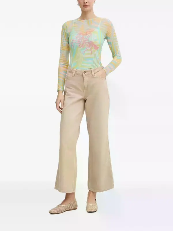 NEVER FULLY DRESSED Geometric-print Mesh T-shirt