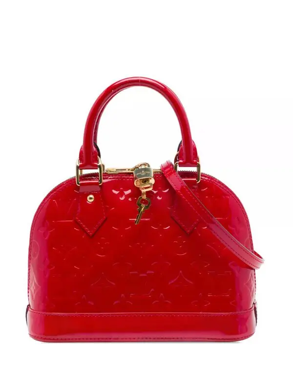 LOUIS VUITTON Monogram Vernis Alma Bb Satchel